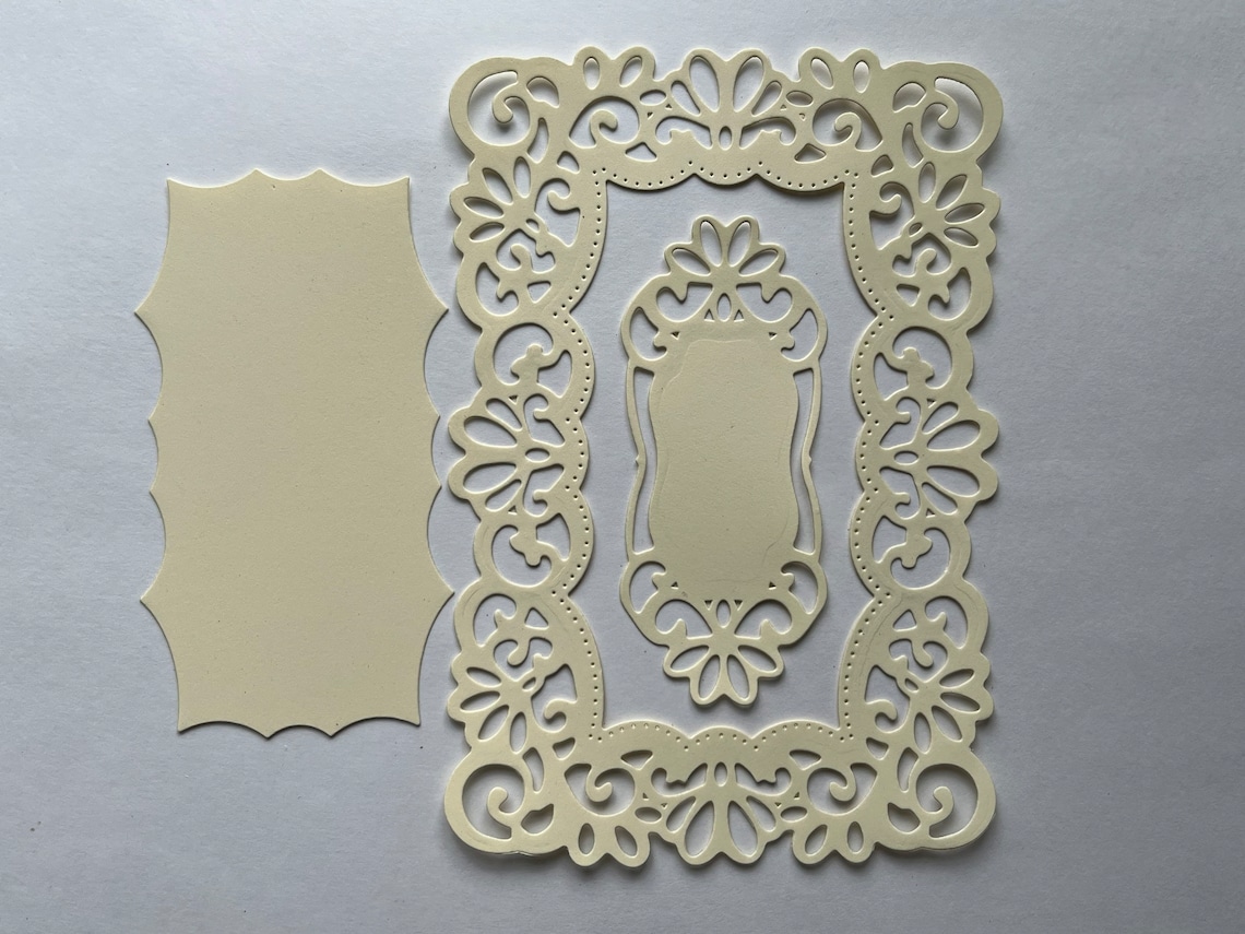 3pc Paper Frame Die Cut Set Card Front Card Embellishment - Etsy