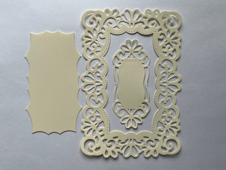 3pc Paper Frame Die Cut Set Card Front Card Embellishment - Etsy