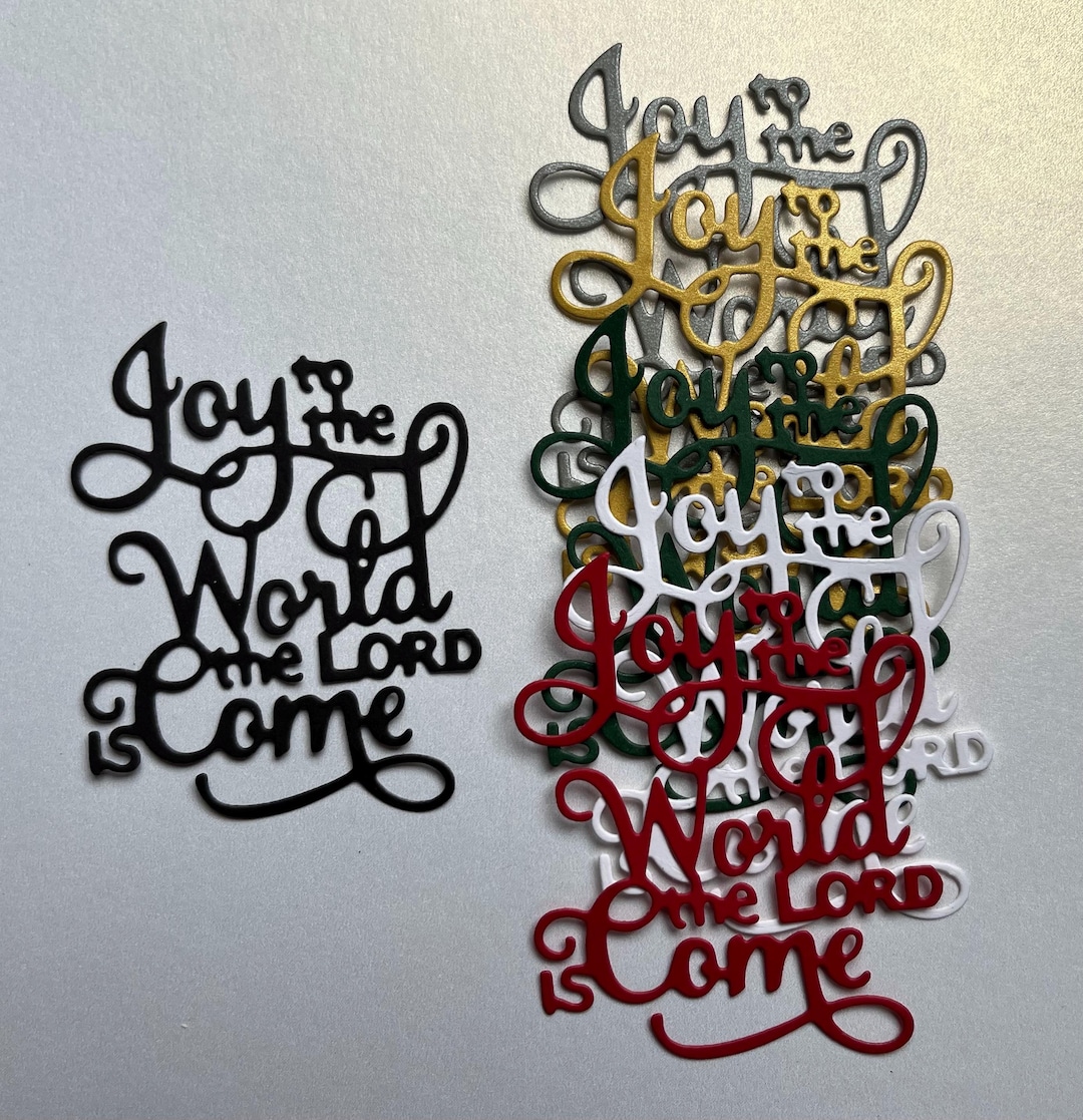 Christmas Paper Die Cut ~ Joy to the World ~ Christmas Card Front, Card ...