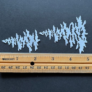 6pc. White Pine Tree Die Cuts, Paper Cut Outs, Embellishments for ...