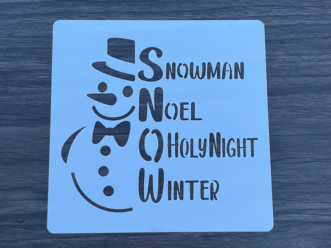 Christmas Snowman Stencil Pattern / Reusable Stencils / Art Stencil ...