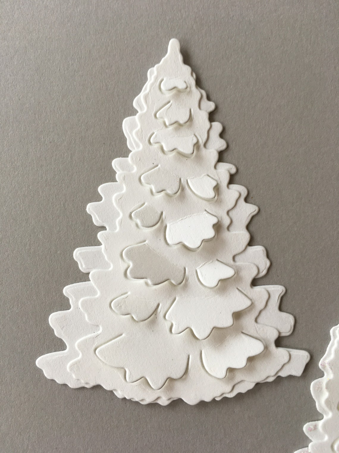 3D Christmas Pine Tree Paper Die Cut Card Front Tree Cut - Etsy