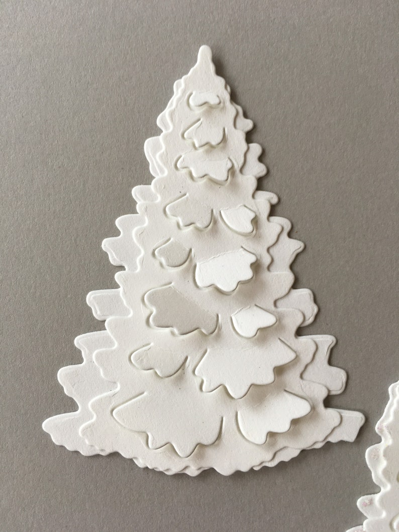 3D Christmas Pine Tree Paper Die Cut, Card Front, Tree Cut Out, for ...