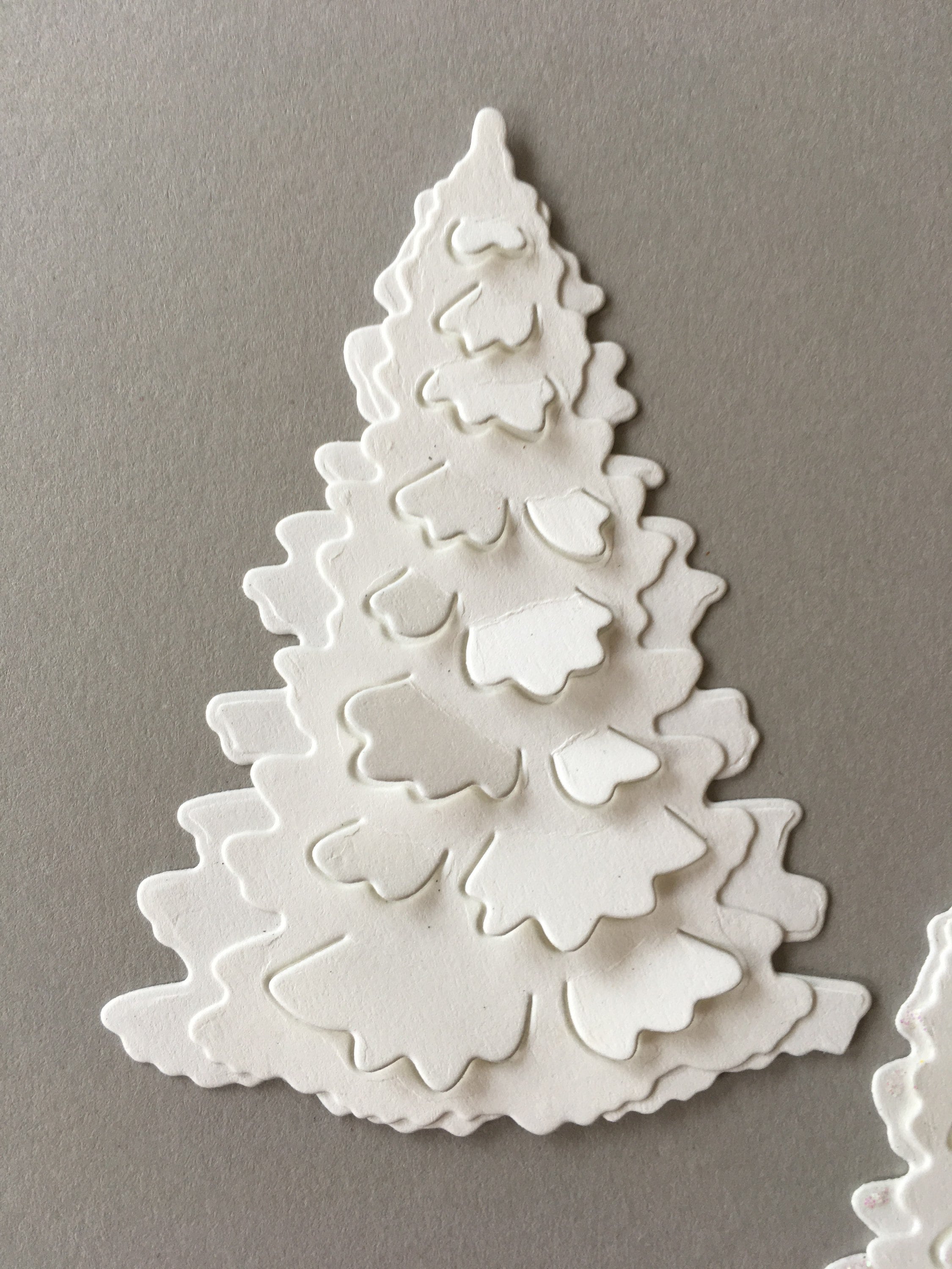 3D Christmas Pine Tree Paper Die Cut, Card Front, Tree Cut Out, for ...