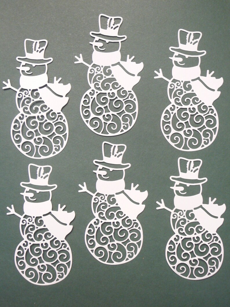 Snowman Die Cut Snowman Cut Out Christmas Card Front - Etsy