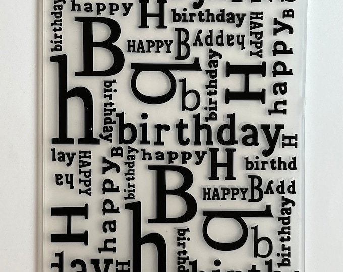 Happy Birthday Embossing Folder for Card Making Scrapbooking - Etsy