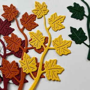 Paper Die Cuts Leaves ~ Leaf Vine Cut Outs ~ Fall Embellishment ...