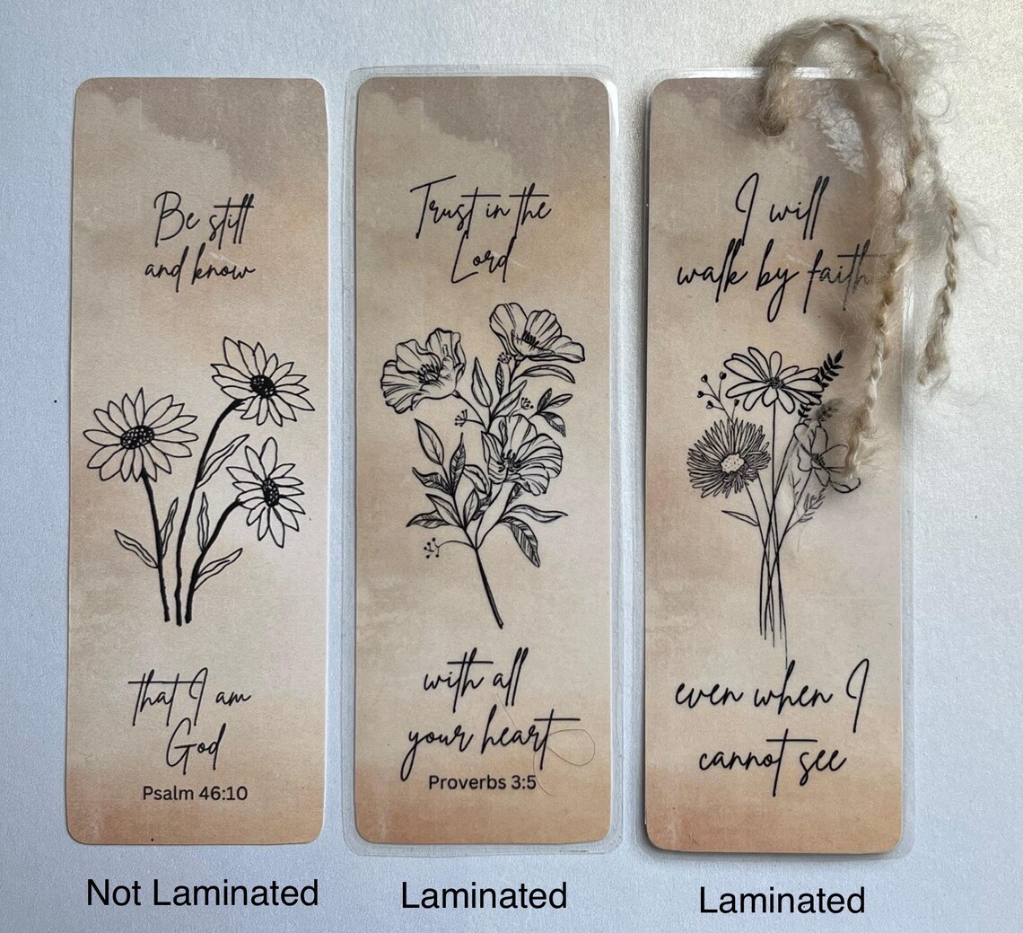 6 Religious Flower Bookmarks, Gift for Friend, Birthday Gift, Gift for ...