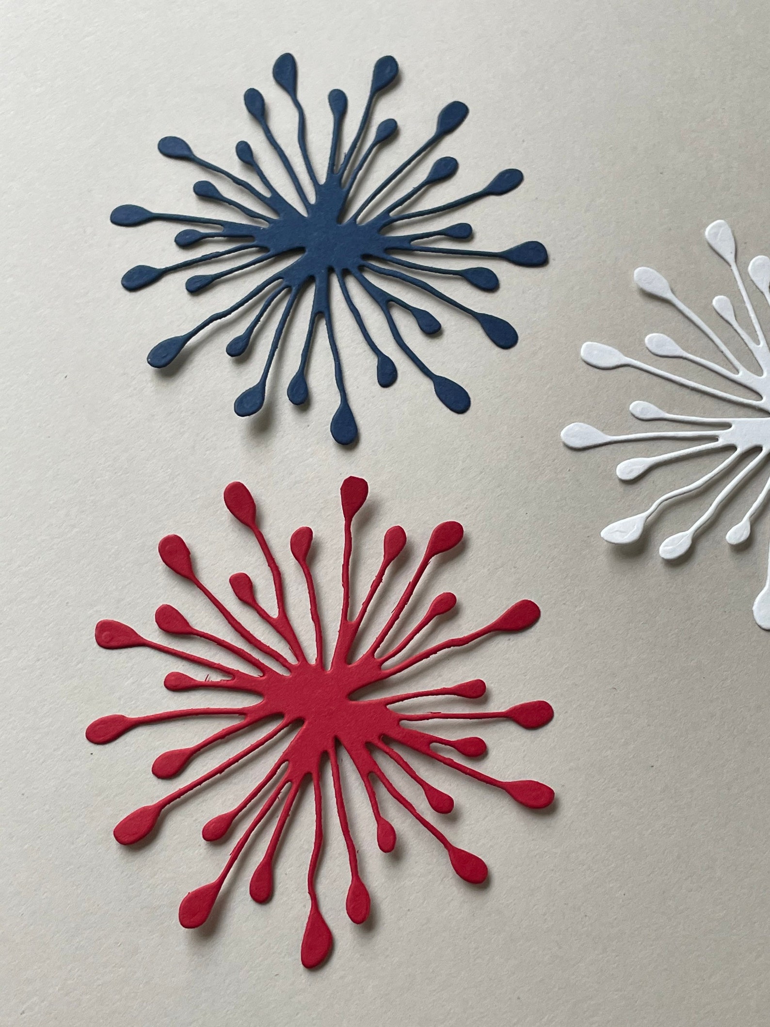 Set of 3 Fireworks Die Cut Embellishment for Scrapbooking, Card Making ...