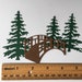Bridge & Pine Trees Paper Die Cuts ~ Paper Cut Outs ~ Card Making ...