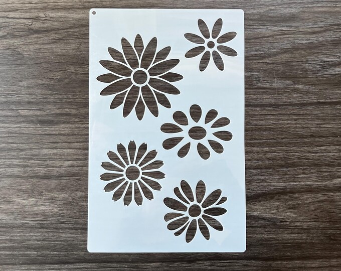 Reusable Plastic Mylar Flower Stencil Pattern / Art Stencil / Craft ...