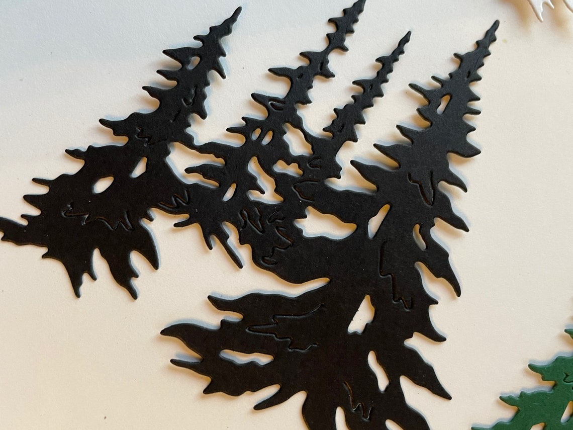 Pine Tree Paper Die Cuts Card Front Tree Cut Outs for Card - Etsy