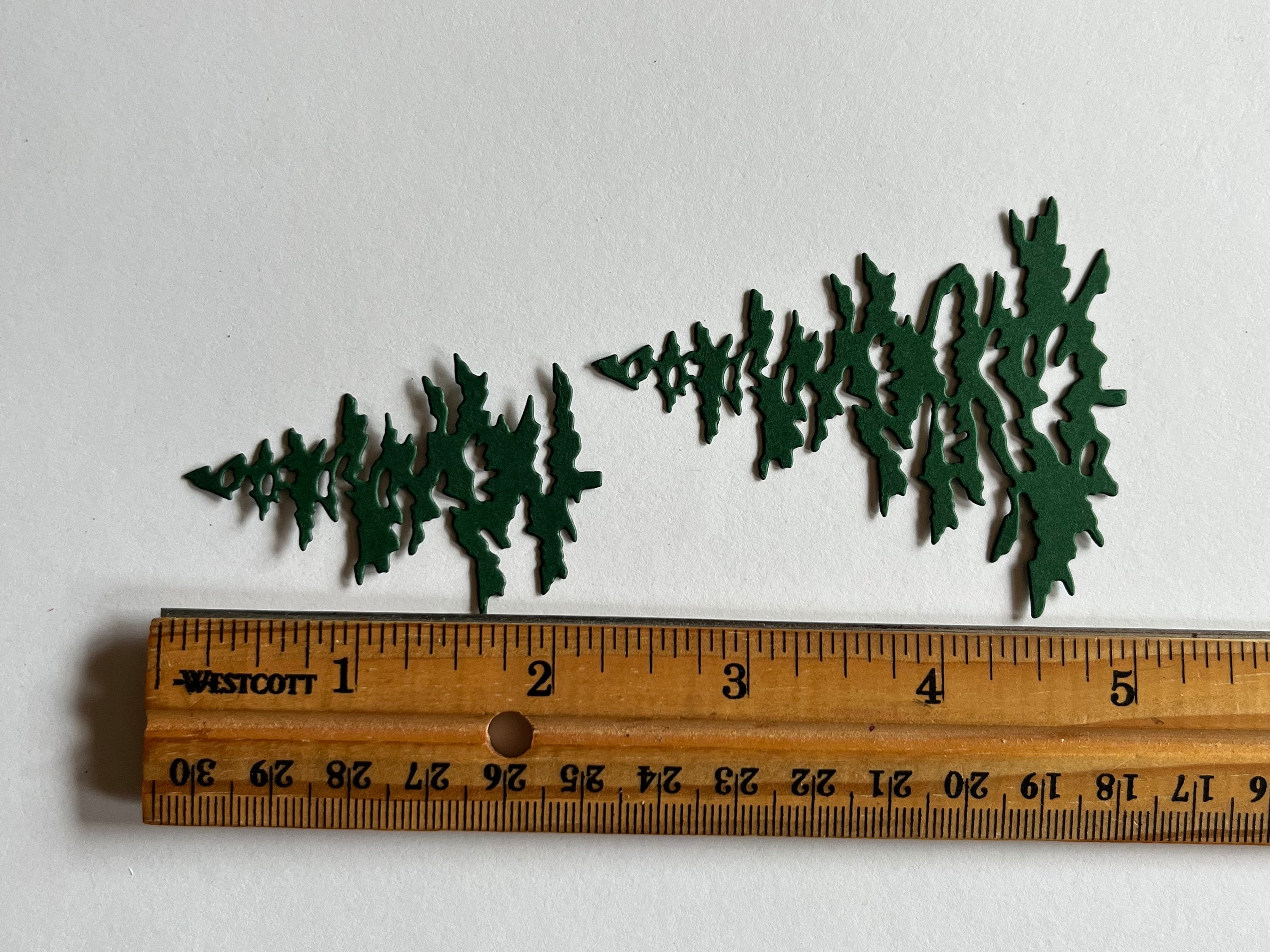 6pc. Green Pine Tree Die Cuts, Paper Cut Outs, Embellishments for ...