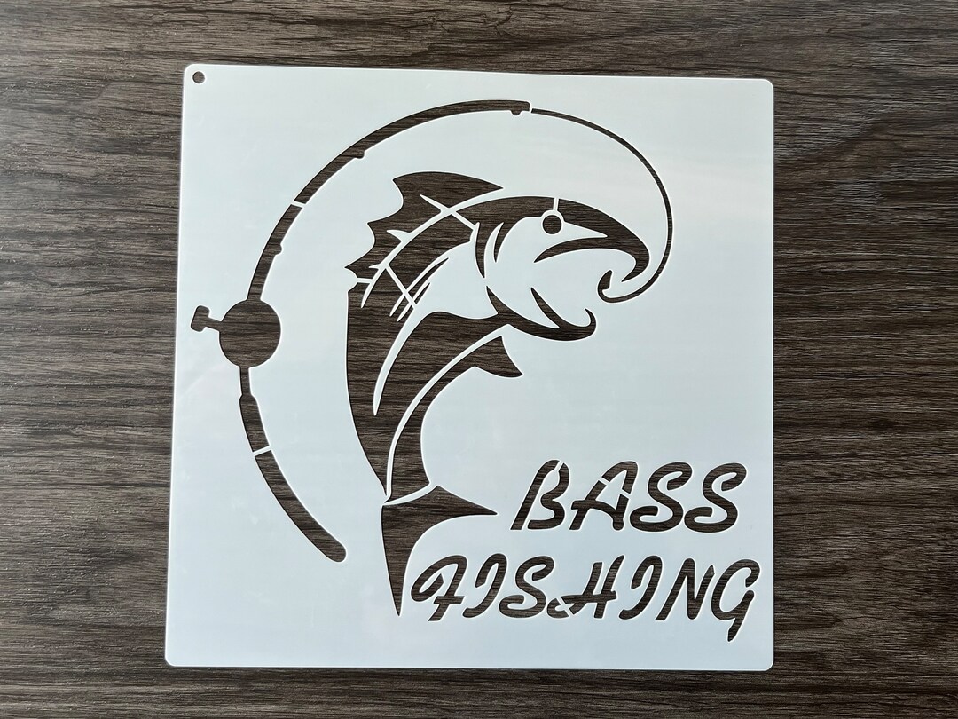 Bass Stencil Pattern, Reusable Stencil, Art Stencil, Craft Stencil ...
