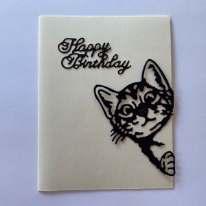 Cat Die Cut ~ Paper Cut Out ~ Card Embellishment ~ Scrapbook ...