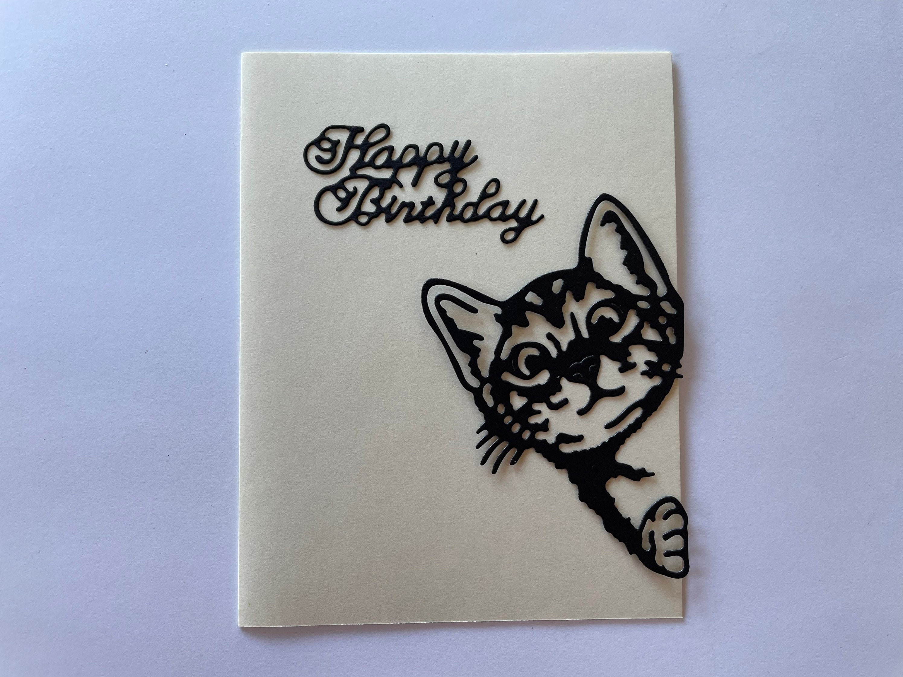 Cat Die Cut ~ Paper Cut Out ~ Card Embellishment ~ Scrapbook ...