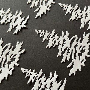 6pc. White Pine Tree Die Cuts, Paper Cut Outs, Embellishments for ...