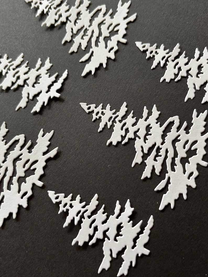 6pc. White Pine Tree Die Cuts, Paper Cut Outs, Embellishments for ...