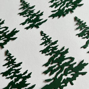 6pc. Green Pine Tree Die Cuts, Paper Cut Outs, Embellishments for ...