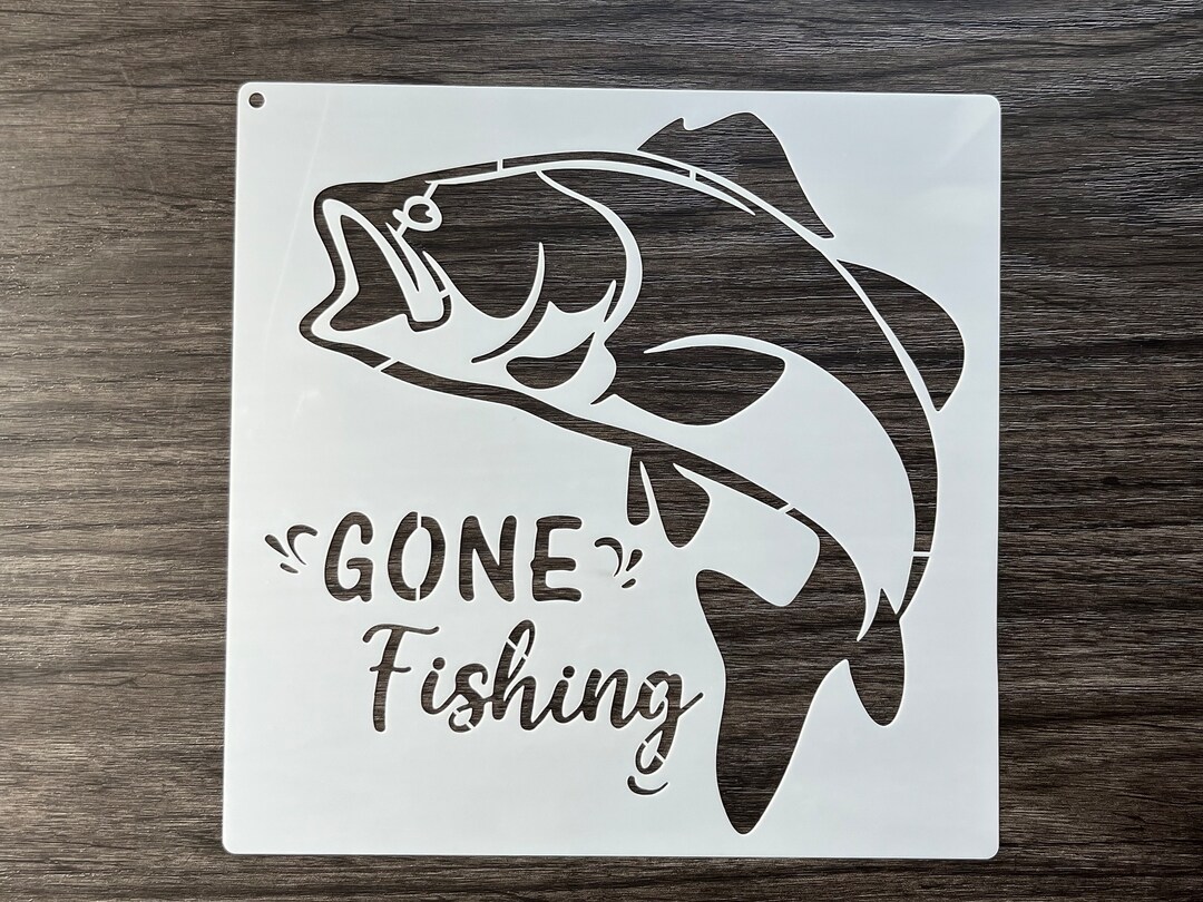 Fish Stencil Pattern, Reusable Stencil, Art Stencil, Craft Stencil ...