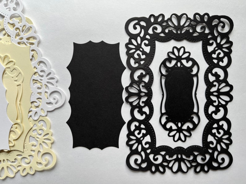 3pc Paper Frame Die Cut Set Card Front Card Embellishment - Etsy