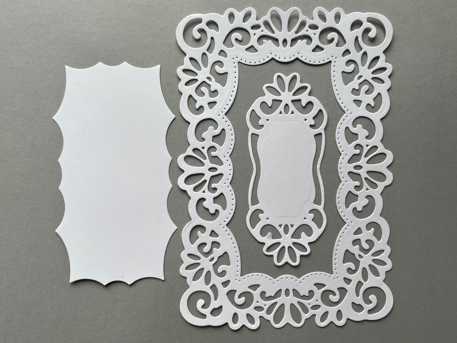 3pc Paper Frame Die Cut Set ~ Card Front ~ Card Embellishment ~ Paper ...