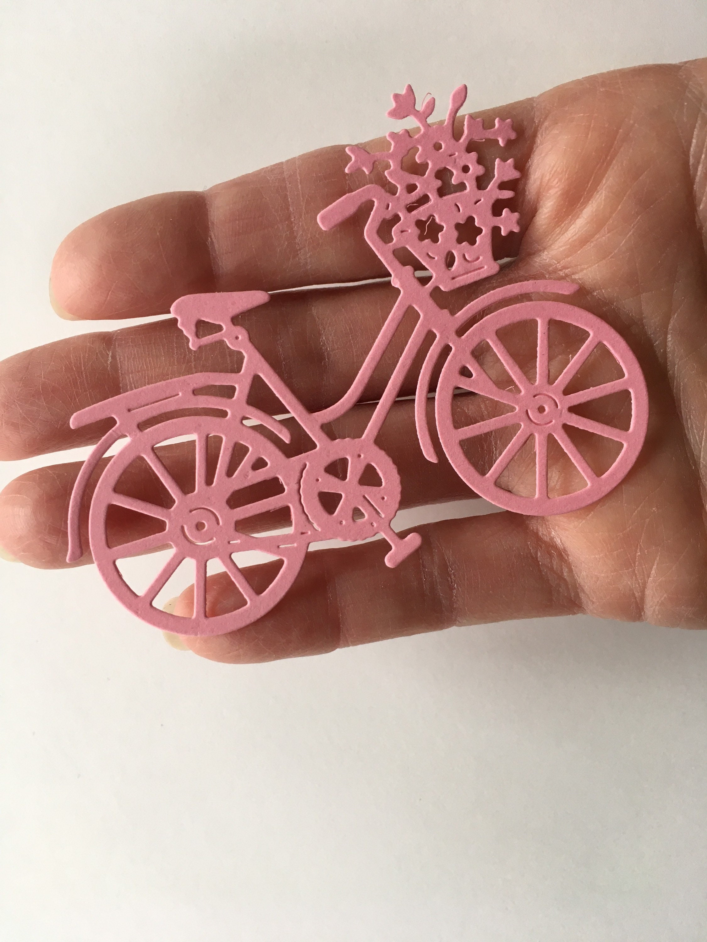 Paper Bicycle Die Cut Embellishment for Scrapbooking Card | Etsy