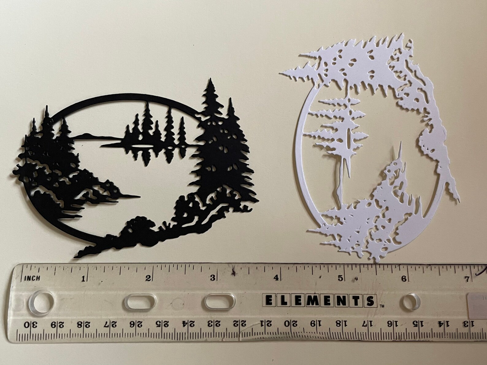 Pine Trees Die Cut Card Front Card Embellishment Paper | Etsy