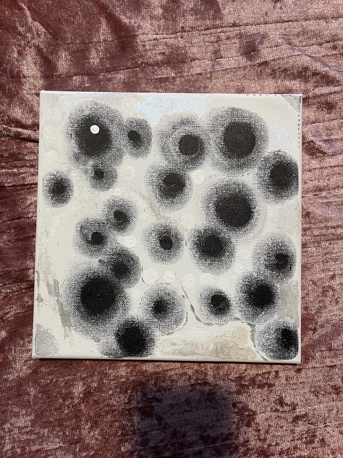 Abstract Black and White Circles Painting: Interpretive Wall Art - Etsy