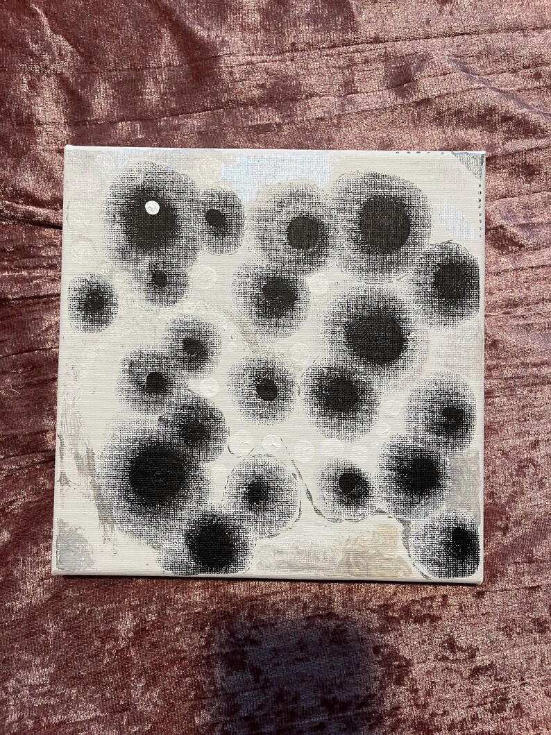Abstract Black and White Circles Painting: Interpretive Wall Art - Etsy