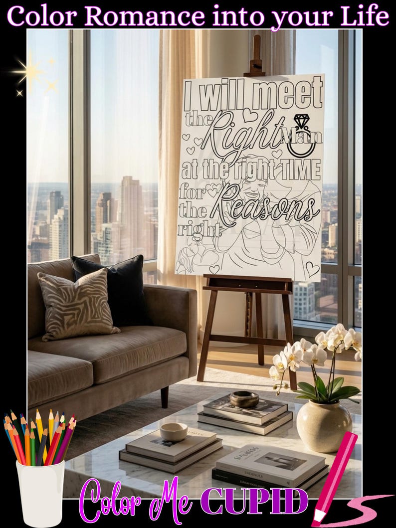 Love Affirmation Coloring Sheet: Manifesting Relationships, Self-care ...