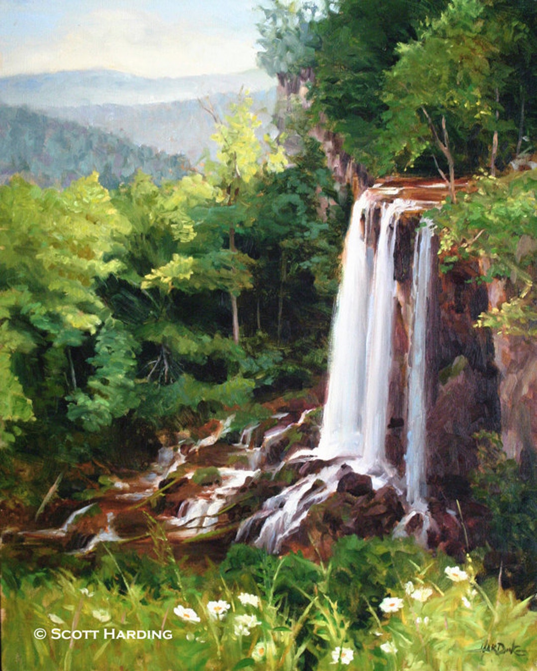 Homestead Falls - 14 X 11 Matted Print - of Original Painting by Scott ...