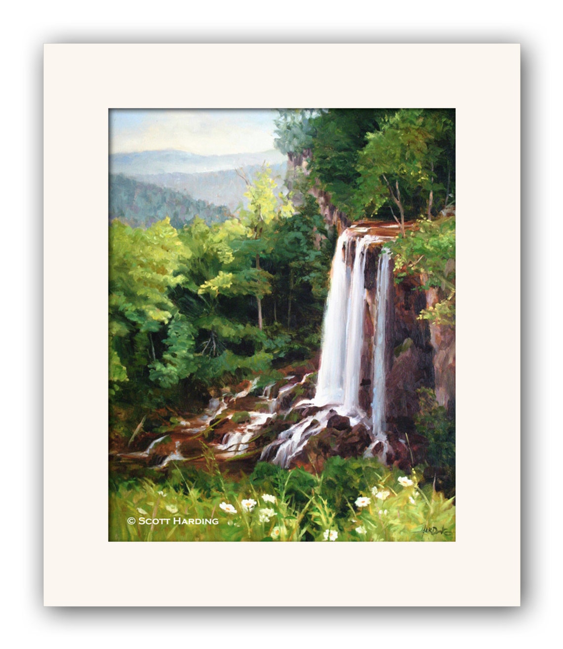 Homestead Falls - 14 X 11 Matted Print - of Original Painting by Scott ...