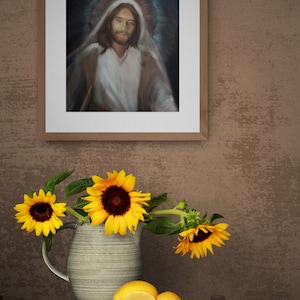 Jesus Christ Painting, Calling With God's Love, Christian Wall Art - Etsy
