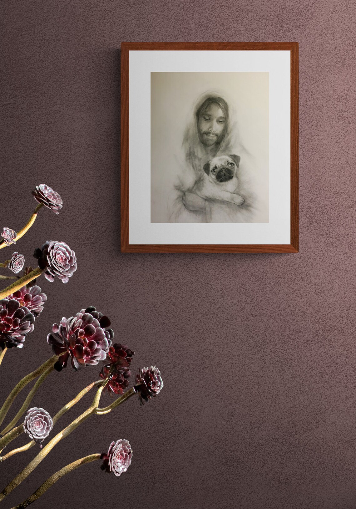 Art Print of Pug With Jesus Pug Art Print Pug Dog Print - Etsy