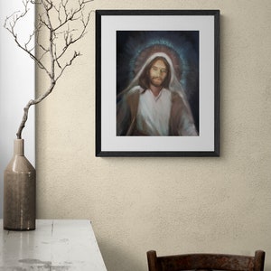 Jesus Christ Painting, Calling With God's Love, Christian Wall Art - Etsy