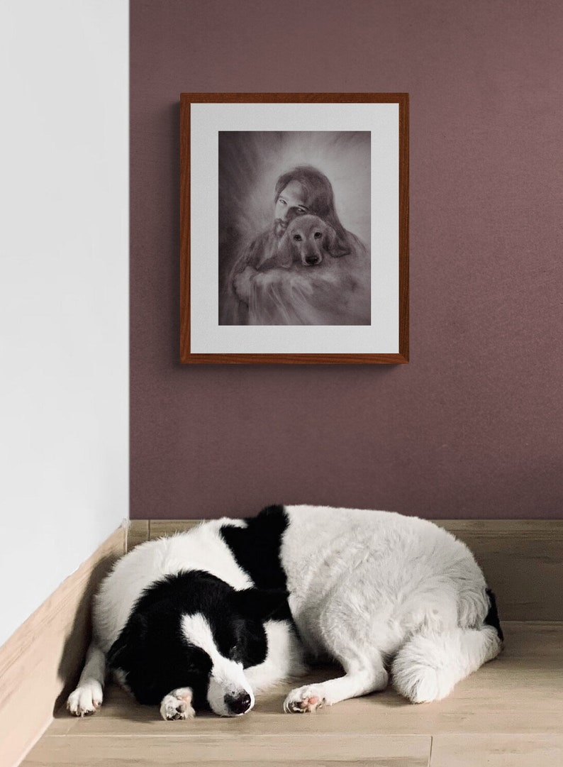 Jesus Hugging Dog With Floppy Ears, Stray Dog Love - Etsy