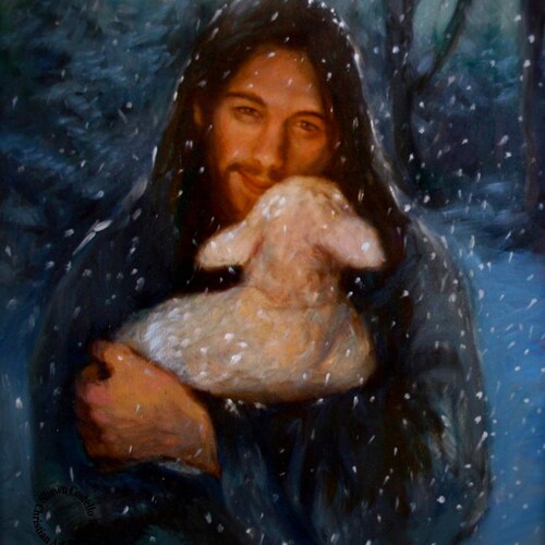 Jesus in the Snow - Etsy