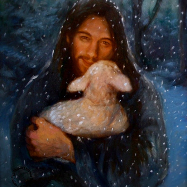 Jesus Snow Painting - Etsy