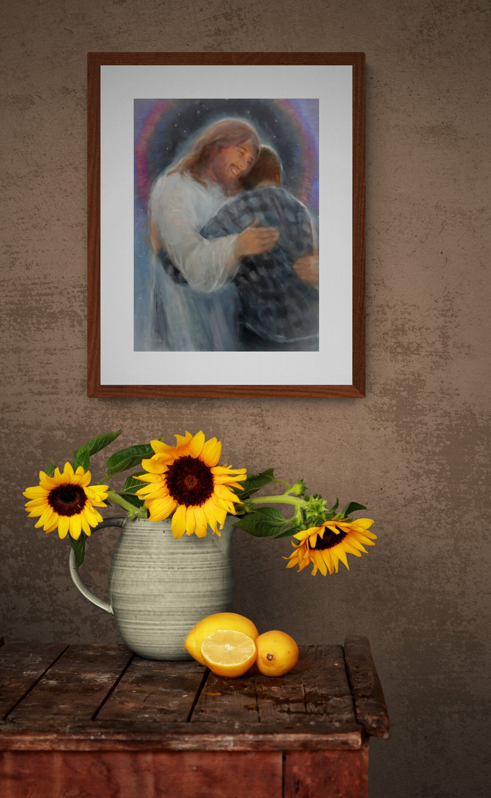 In the Arms of Jesus, the Divine Embrace - Etsy