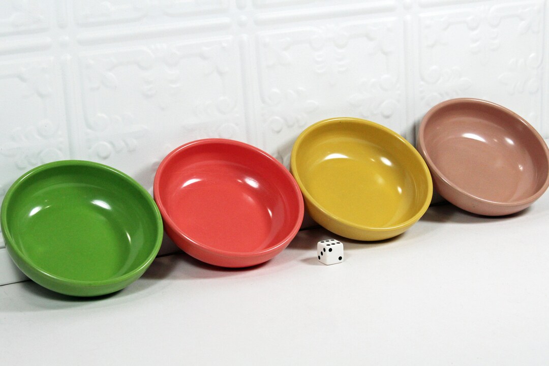 Four Mid Century Harmony House Catalina Melmac Dessert Bowls; Pink ...