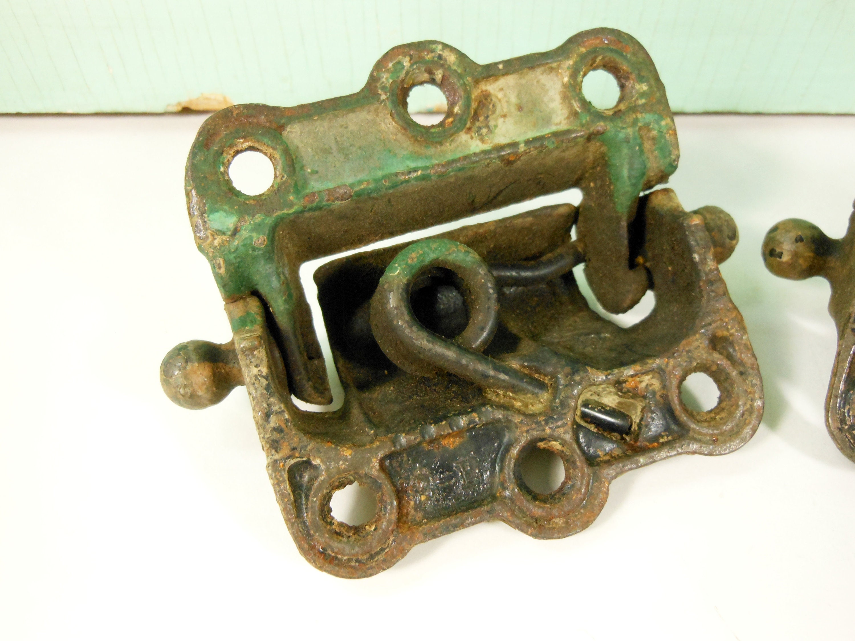 Two Antique Victorian Cast Iron Spring-Loaded Screen Door | Etsy