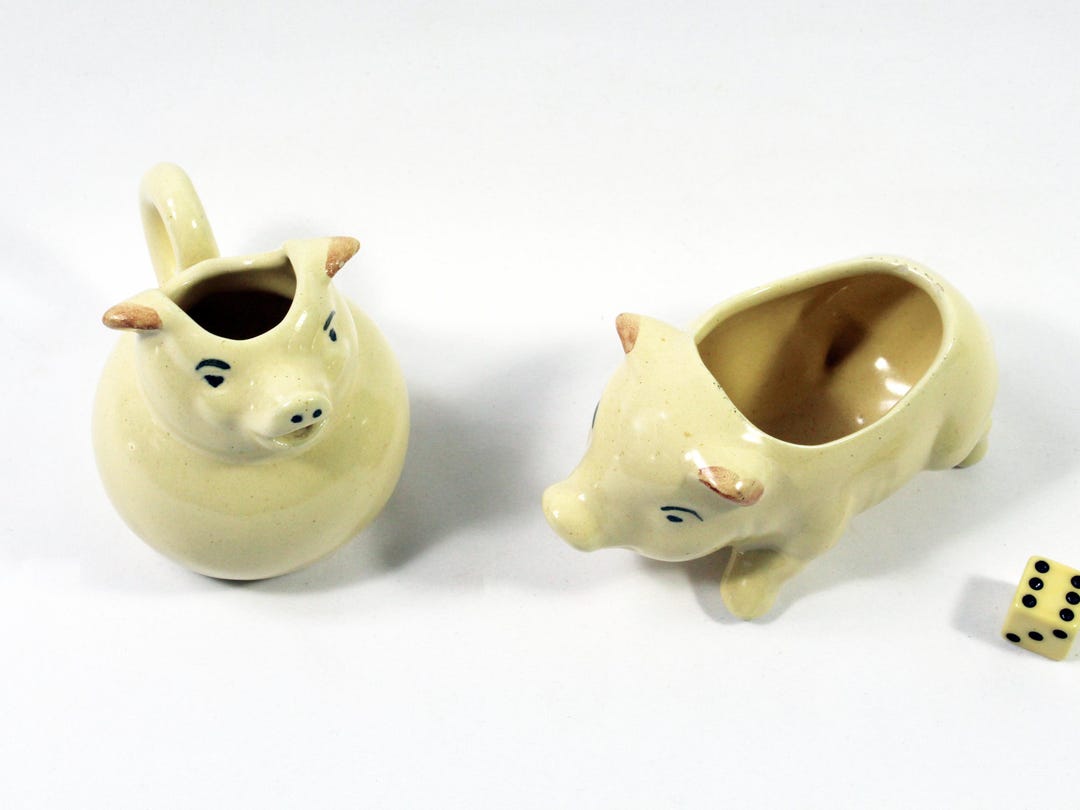 Small Vintage Pigs Cream Pitcher and Sugar Bowl Set - Etsy