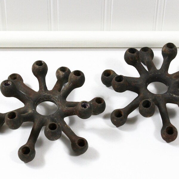 Dansk Cast Iron Candle Holders - Etsy