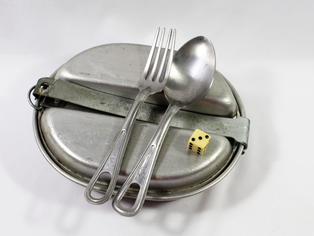Vintage 1945 U.S. Mess Kit With Spoon and Fork, Massilion ALCO, Civil ...