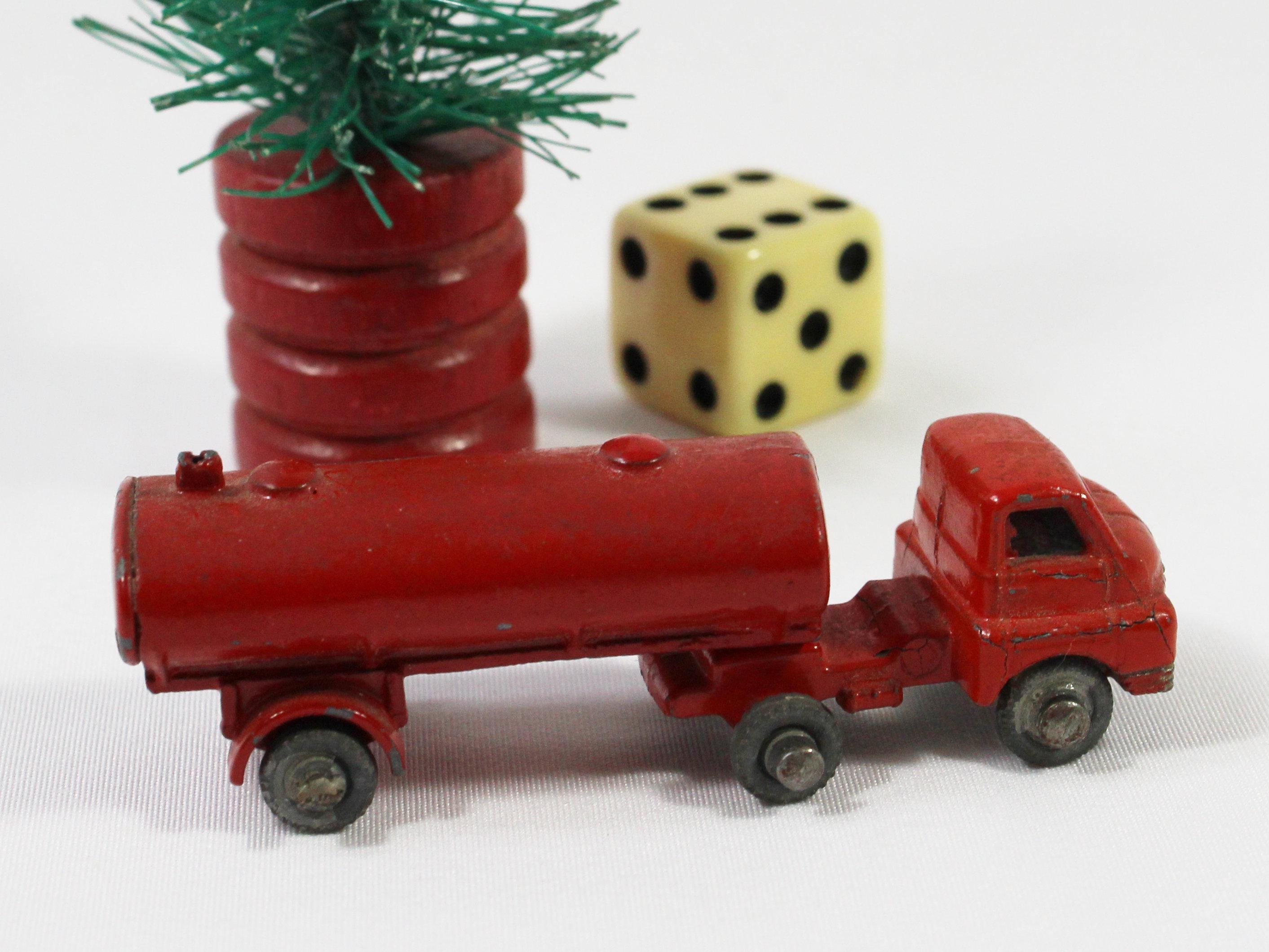 Vintage Benbros Mighty Midget Esso Petrol Tanker, Mini Red Esso Truck ...