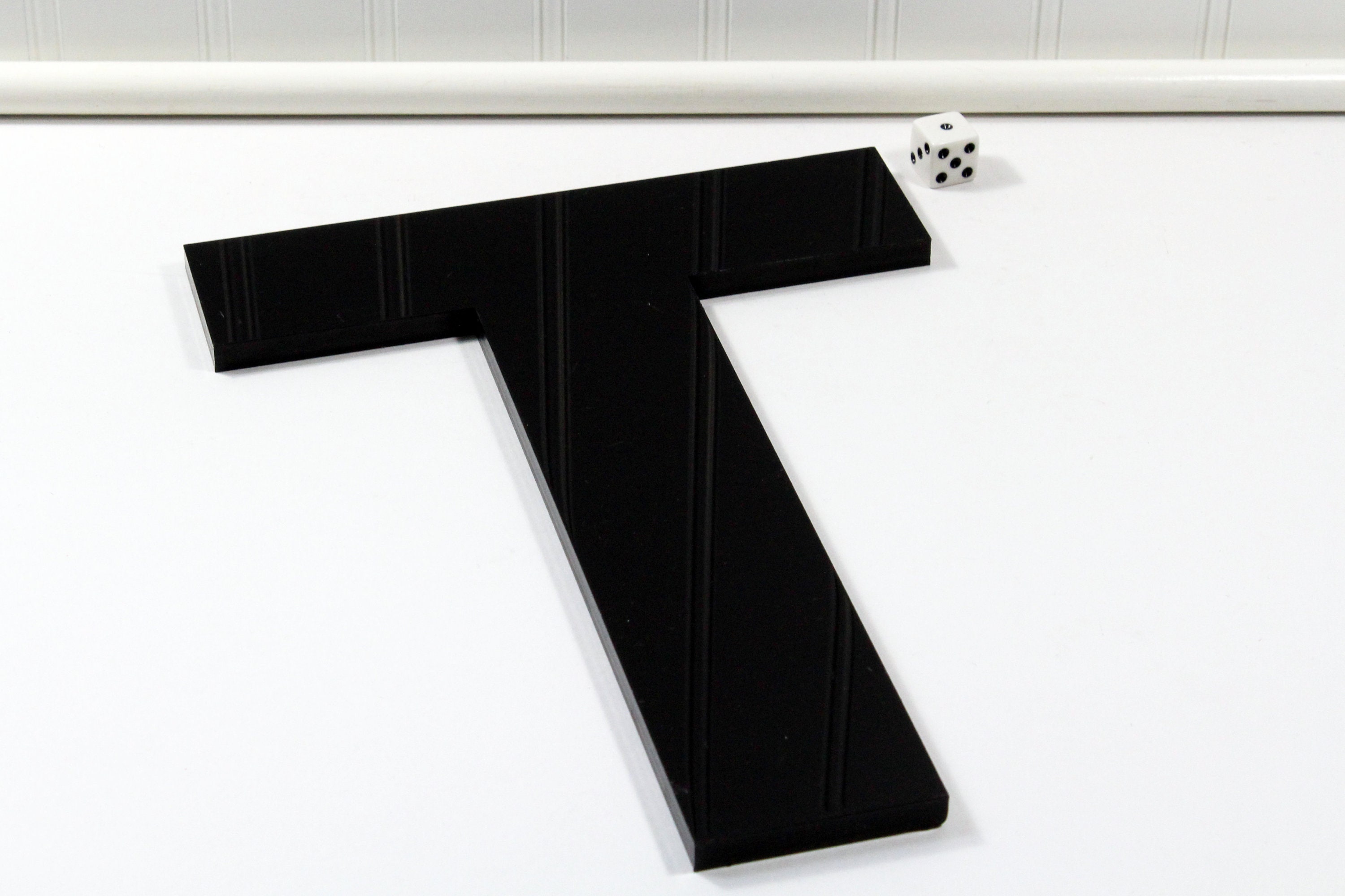Large Vintage Black Acrylic Sign Letter T, 10 1/2" Letter T - Etsy