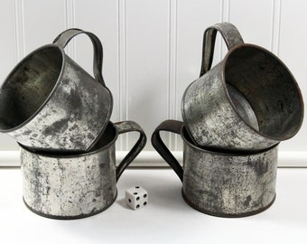 Vintage Metal Cups - Etsy