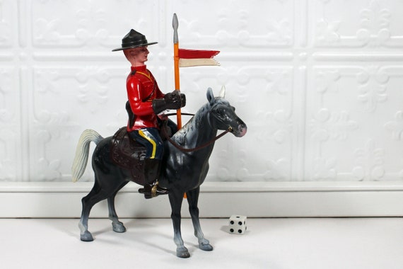 Vintage Toy Canadian Mountie on Horse Souvenir RCMP Horse and - Etsy