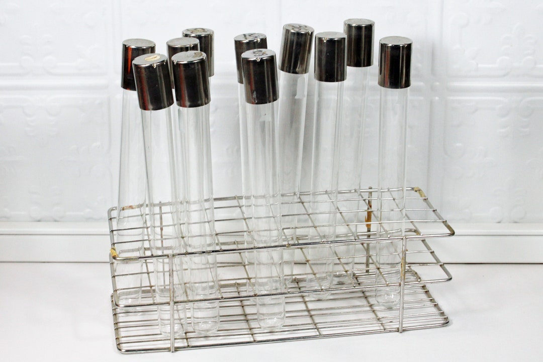 Vintage Metal Test Tube Rack With 11 Large Bell Labs Culture - Etsy
